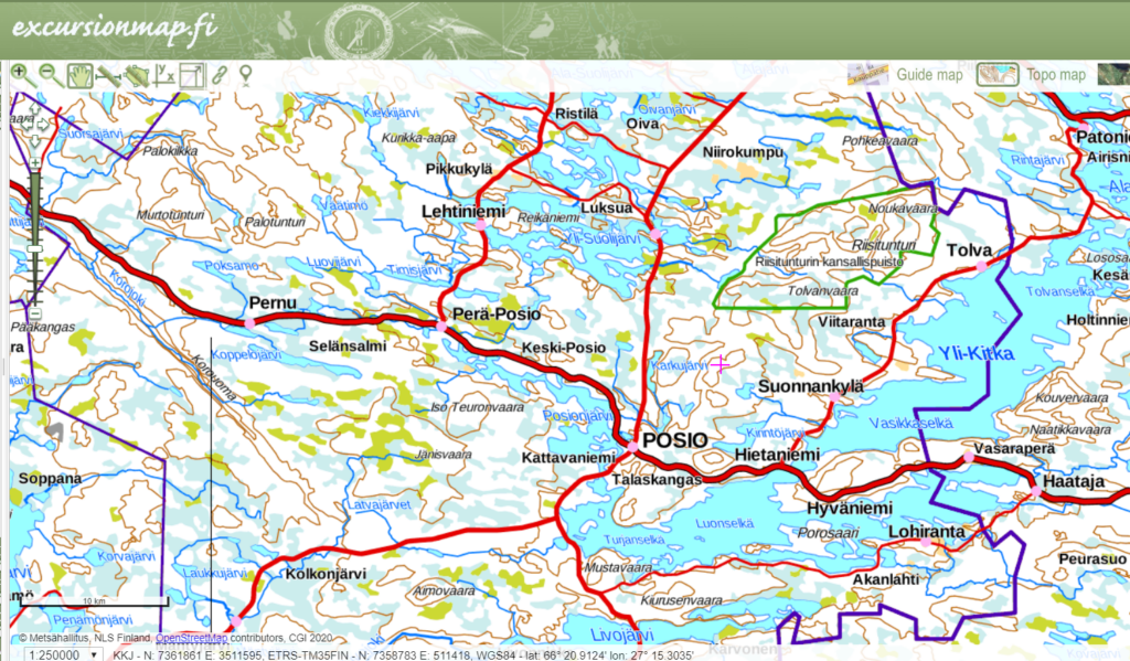 Excursionmap.fi is a map service for nature lovers | Metsähallitus